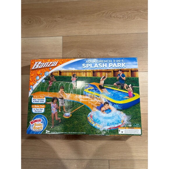 Other | Banzai Aqua Drench 3in1 Splash Park With Bonus Body Board Ages ...